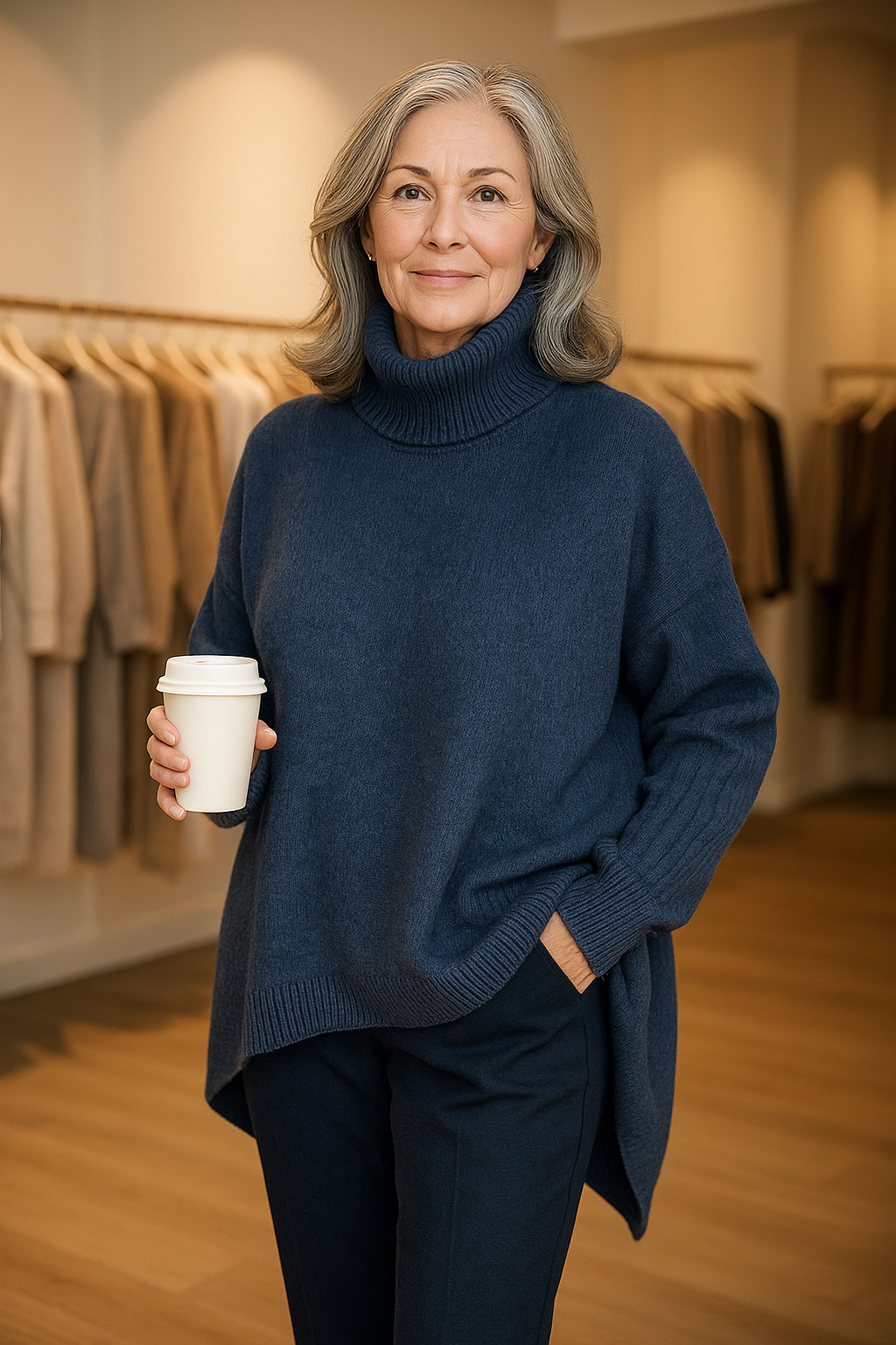 BRIGETTE – LONG TURTLENECK SWEATER – Faye & Rose